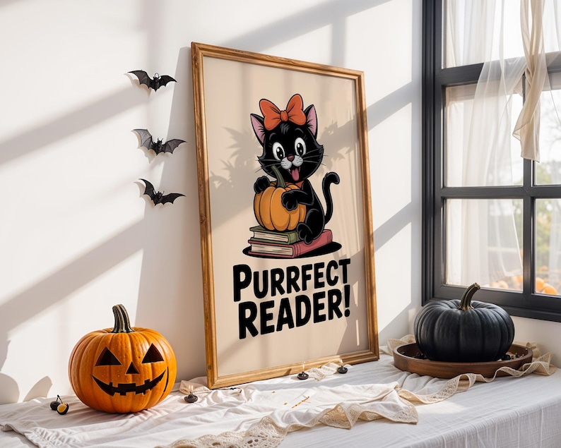 Halloween Reading Posters for Kids | Classroom Wall Art Printable Set ...