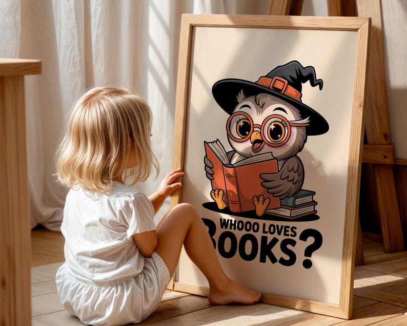 Halloween Reading Posters for Kids | Classroom Wall Art Printable Set ...