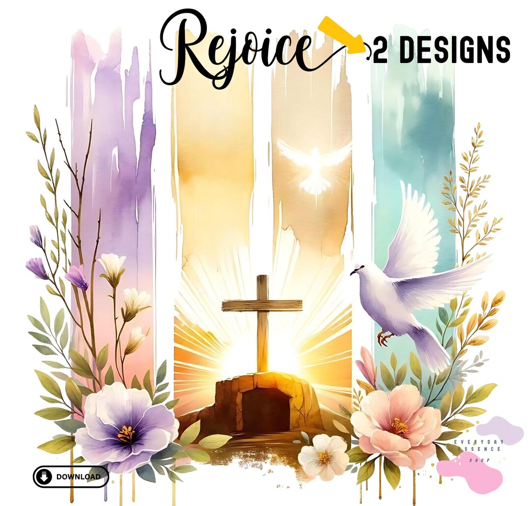 Rejoice Easter PNG Christian Digital Download Shirt, Trending ...