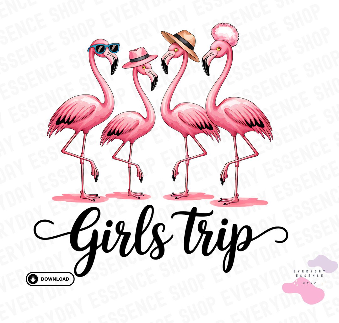 Girls Trip Flamingos PNG, Digital Download, Cute Flamingo Art, Funny ...