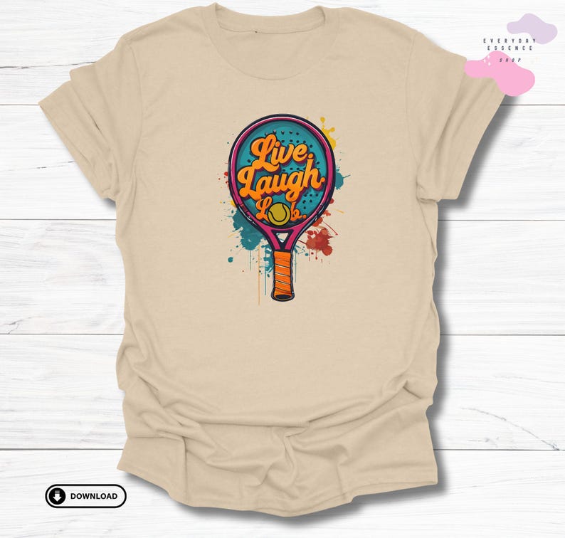 Live Laugh Lob Digital Padel PNG, High-quality Game Day Racket & Ball ...
