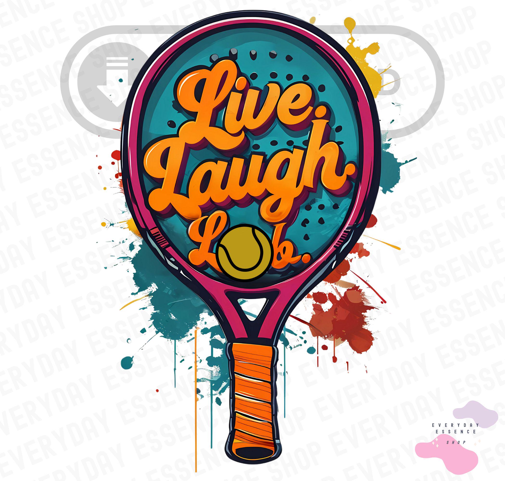 Live Laugh Lob Digital Padel PNG, High-quality Game Day Racket & Ball ...