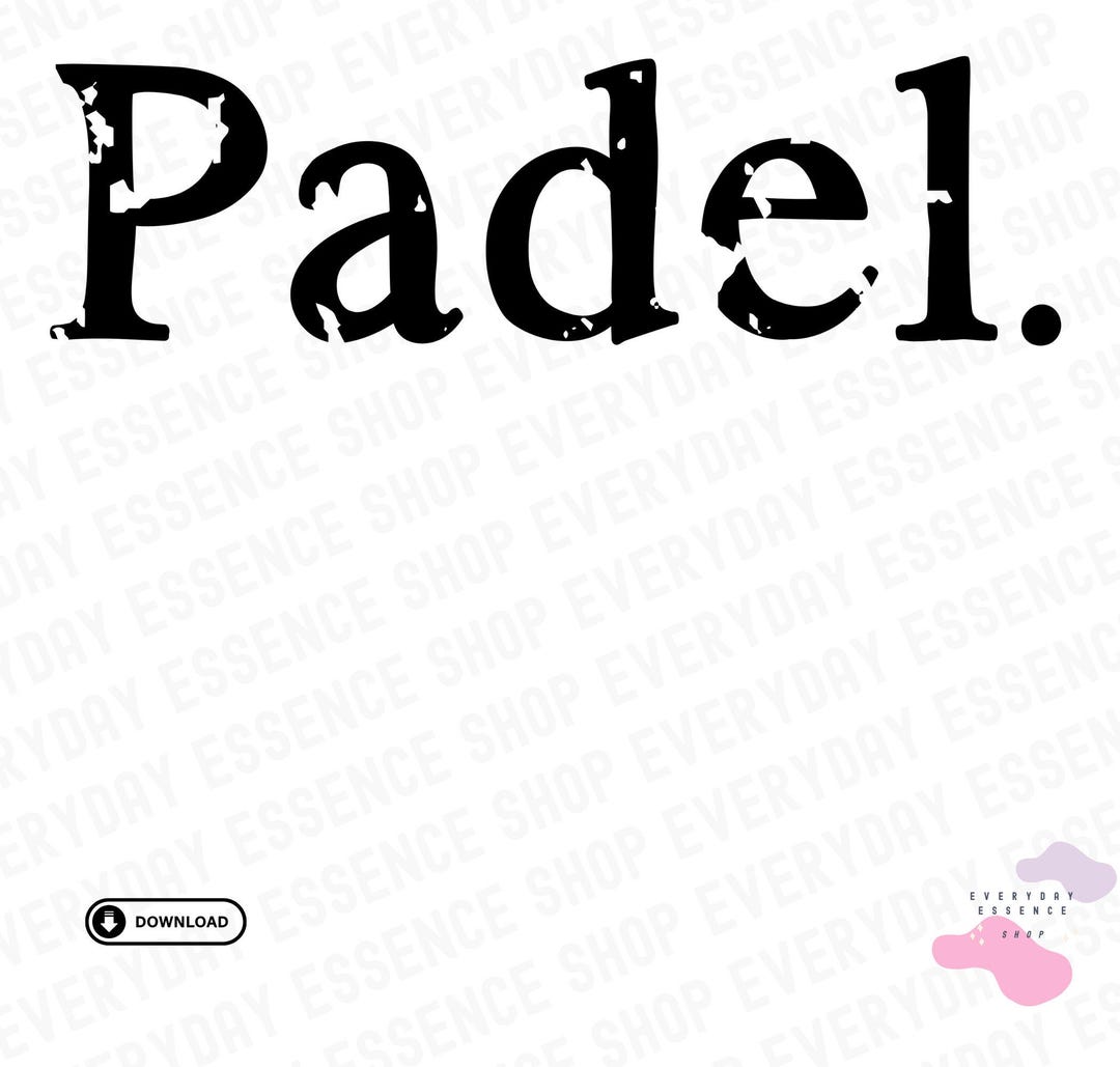 Vintage Funny Padel Word Digital PNG, High-quality Distressed Game Day ...