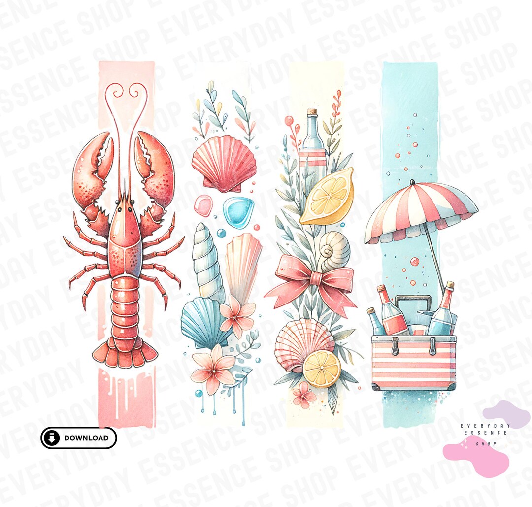 Lobster Sublimation PNG, Beach Theme Digital Download, Summer Clipart ...