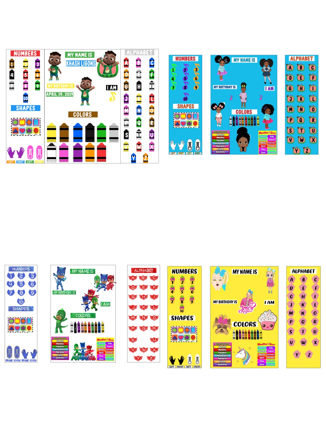 Minnie Mouse Learning Board DIY Learning Board Cut Out Pieces for ...