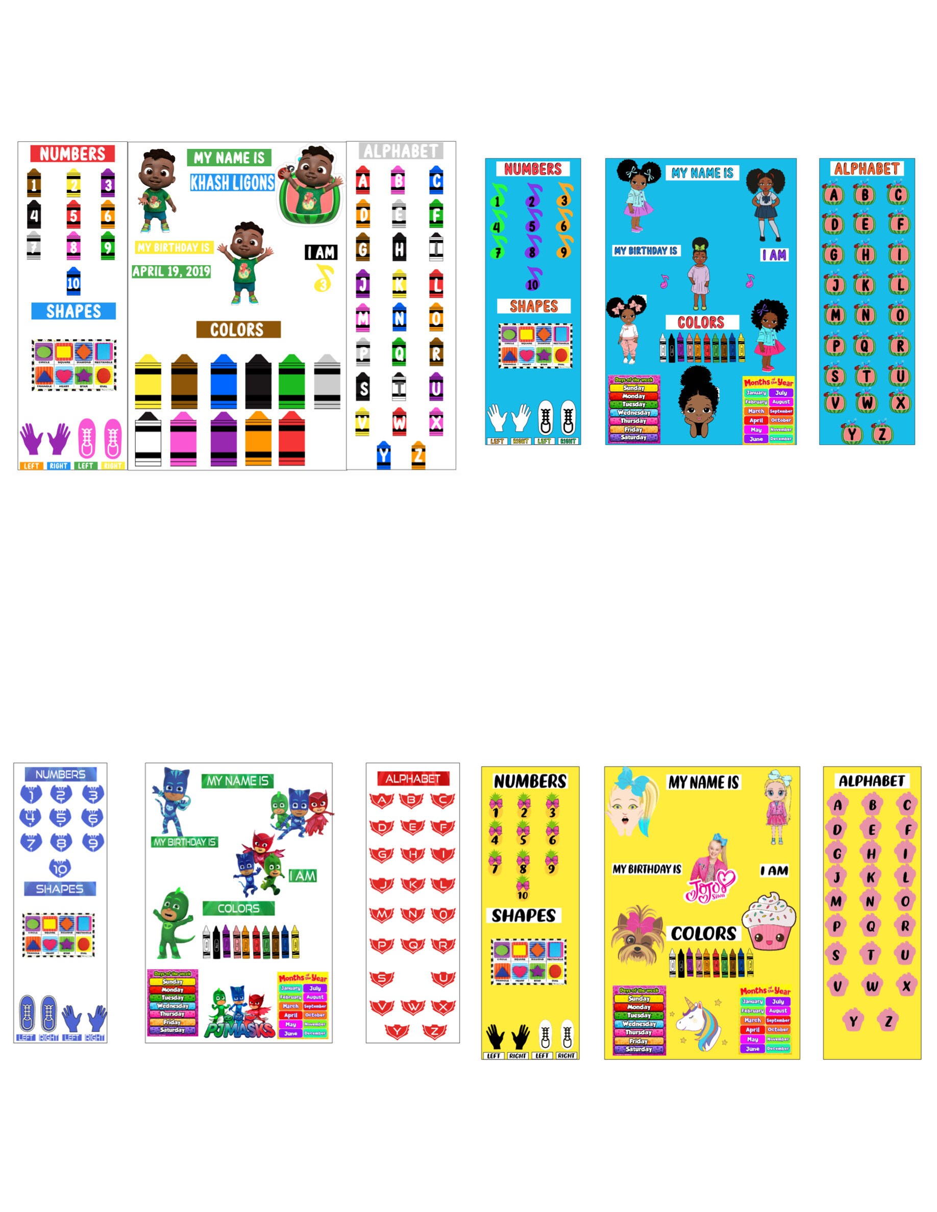 Minnie Mouse Learning Board DIY Learning Board Cut Out Pieces for ...