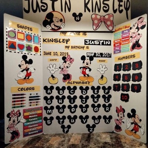 Mickey Mouse Learning Board DIY - Learning Board Cut Out Pieces for ...