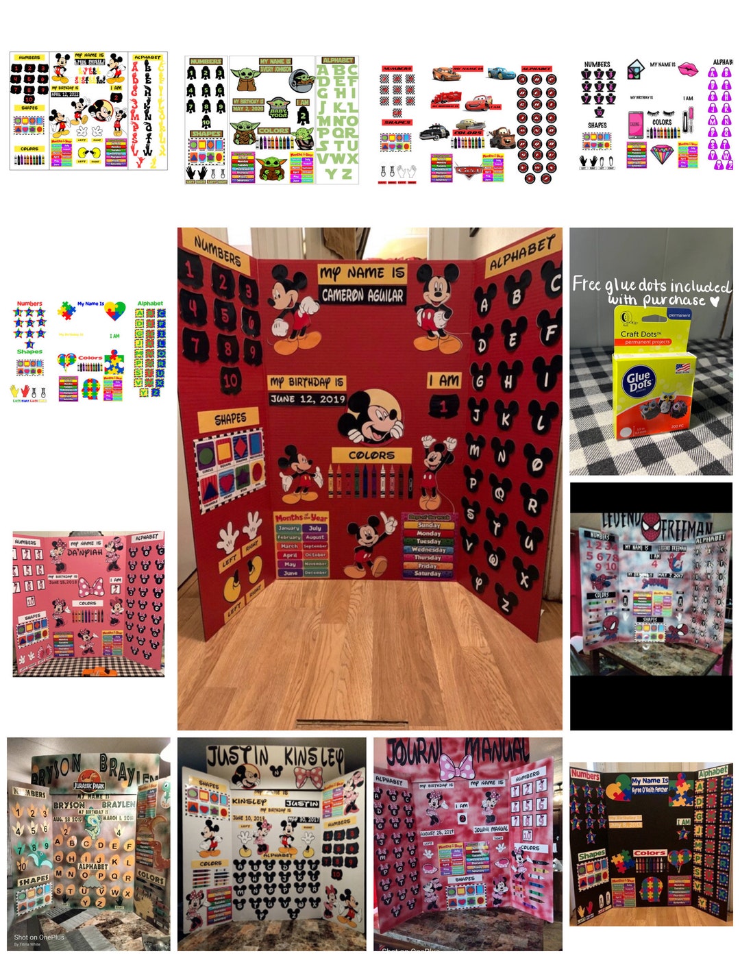 Any Custom Theme Digital Download Learning Board DIY - Learning Board ...