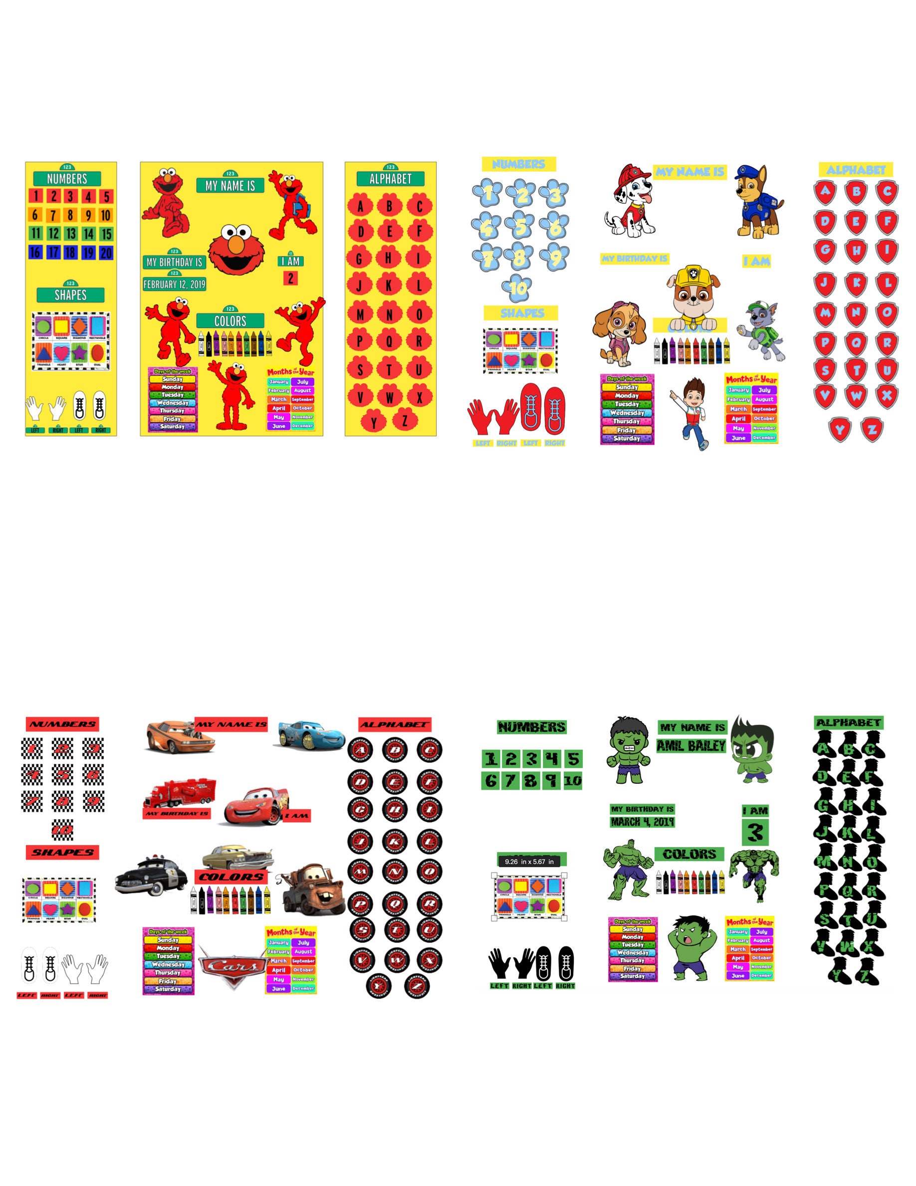 Spiderman Learning Board DIY - Learning Board Cut Out Pieces for ...