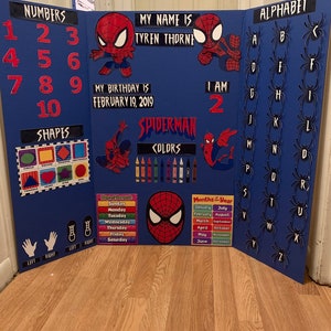 Digital Instant Download Spiderman Learning Board DIY - Learning Board ...