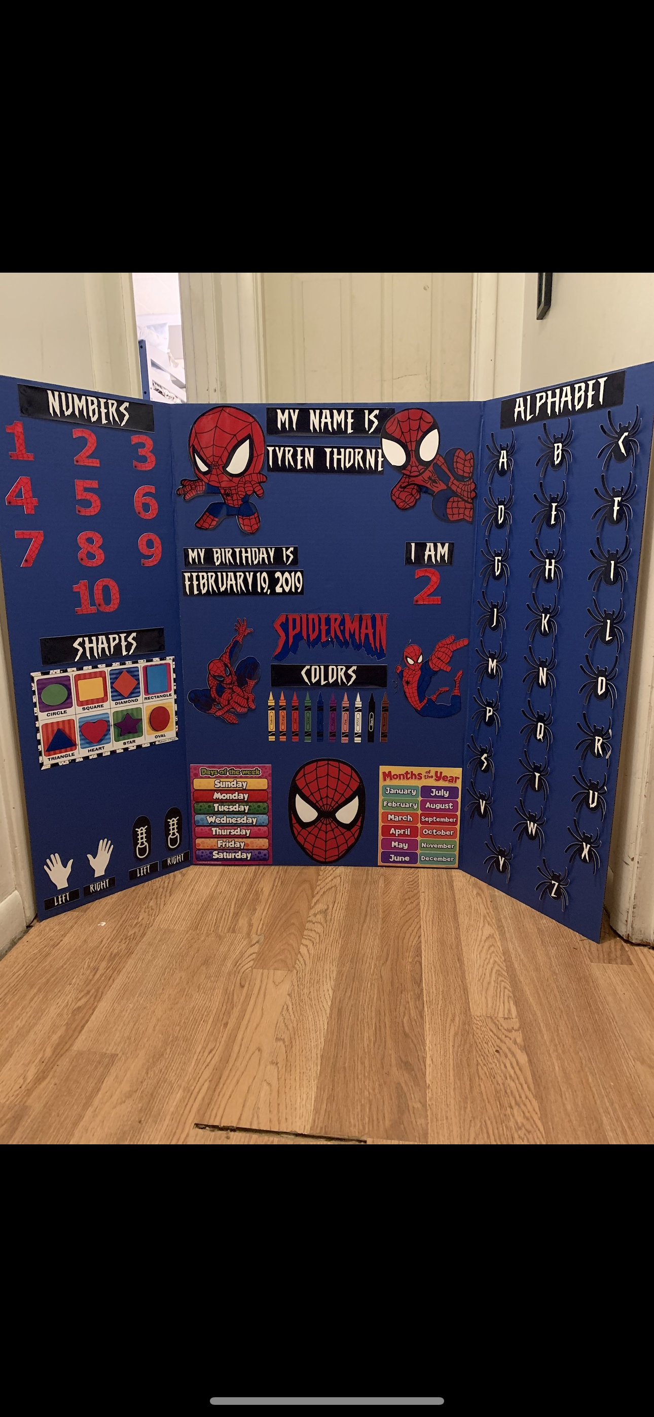 Digital Instant Download Spiderman Learning Board DIY - Learning Board ...