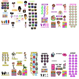 Minnie Mouse Learning Board DIY Learning Board Cut Out Pieces for ...