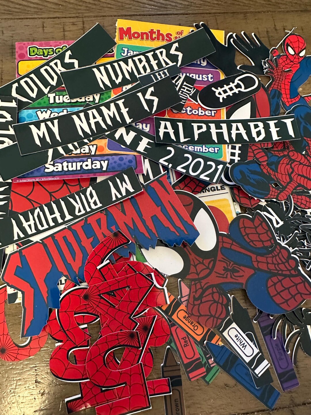 Spiderman Learning Table DIY - Learning Table Cut Out Pieces for ...