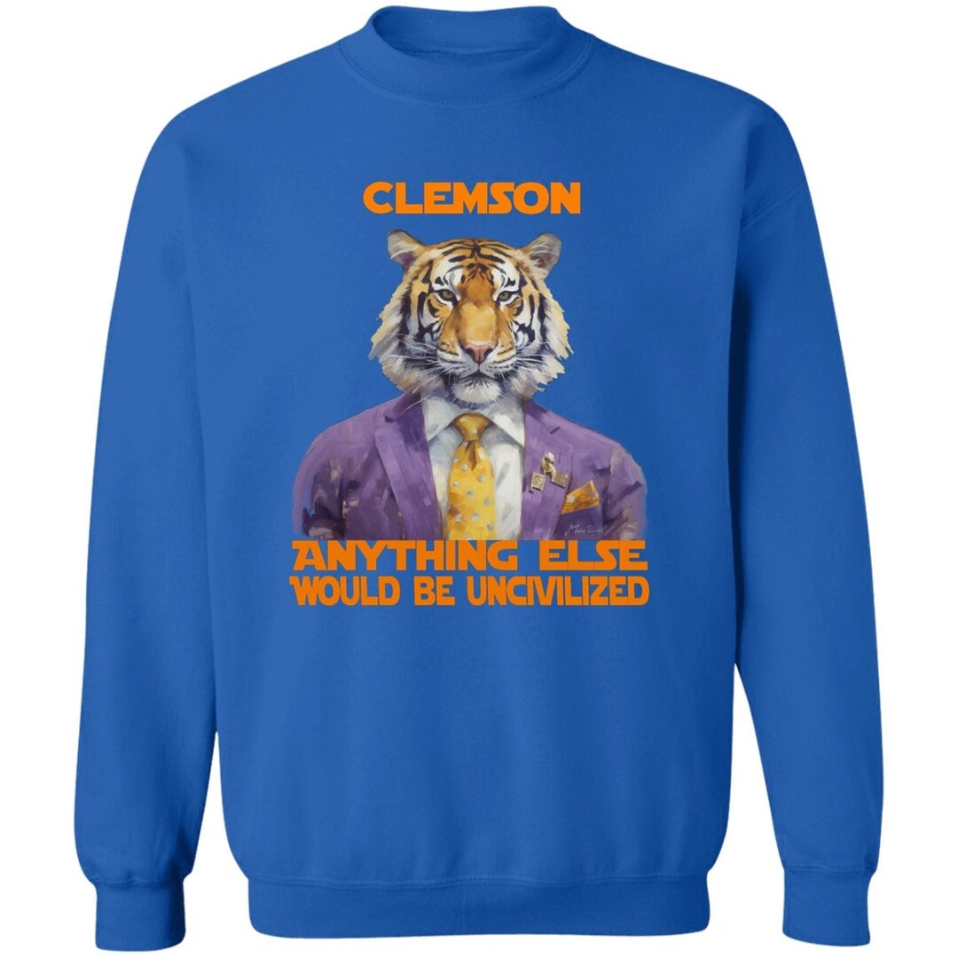 Clemson Tigers Football Inspired Long Sleeve Crewneck Sweatshirt - Etsy
