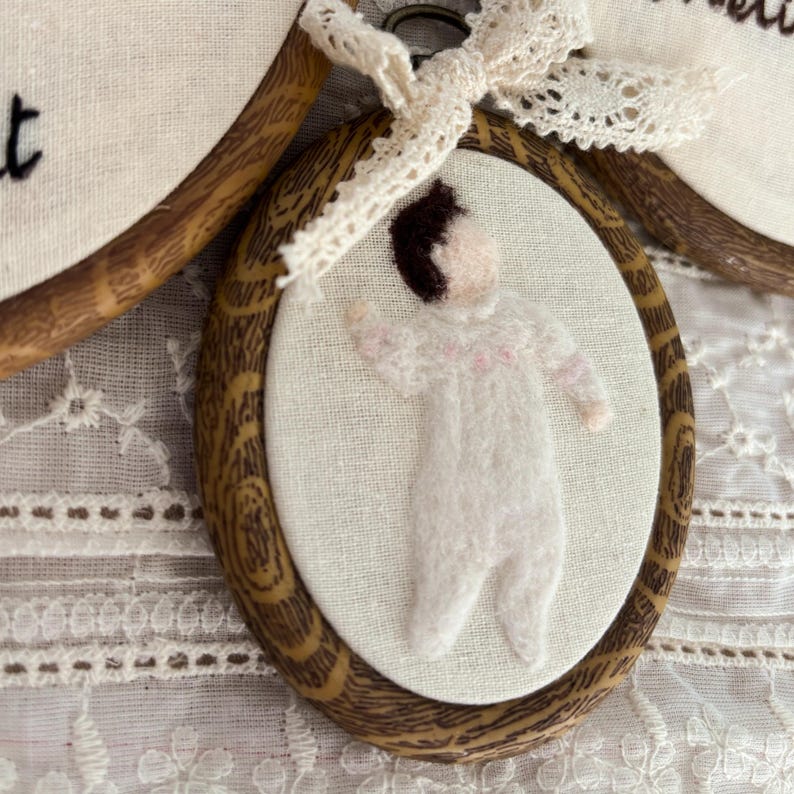 Needle Felted Angel Baby Keepsake, Miscarriage Infant Loss Memorial ...