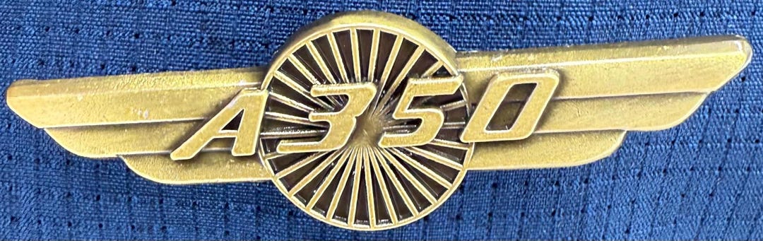 Airbus A350 Pilot Crew Gold Uniform Pin NEW!! - Etsy