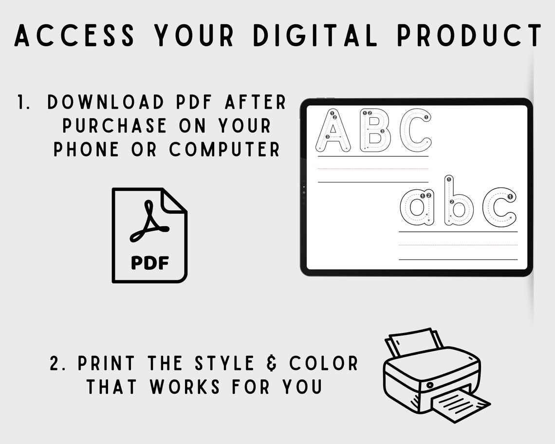 ABC Alphabet Tracing Capital and Lower Case Letters to Trace Printable ...