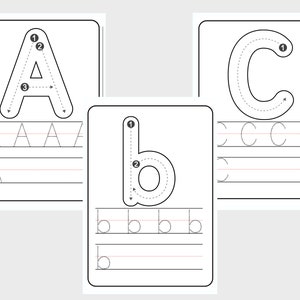 ABC Alphabet Tracing Capital and Lower Case Letters to Trace Printable ...