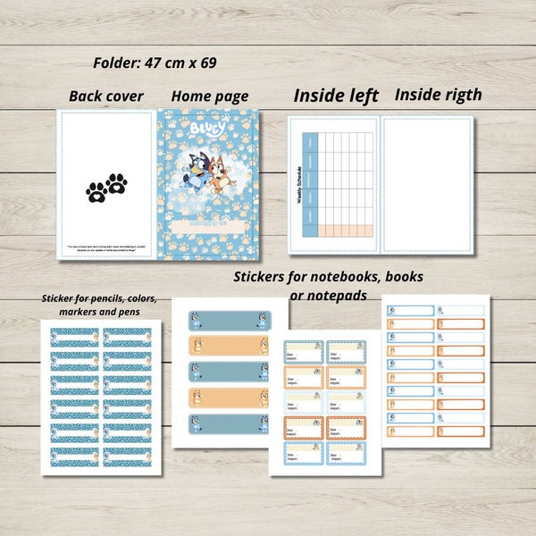 Bluey School Folder - Etsy