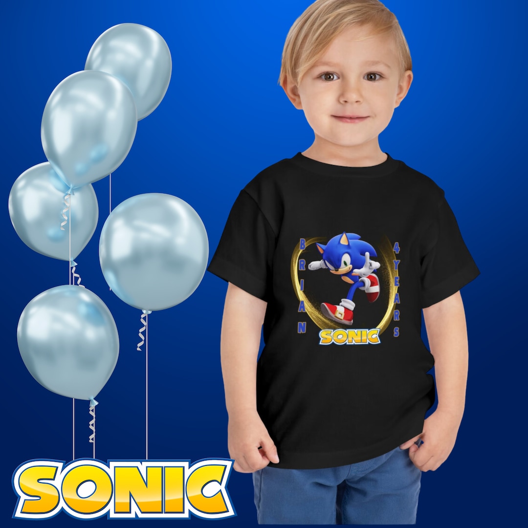 Personalized Sonic Toddler Short Sleeve T-shirt for Special - Etsy