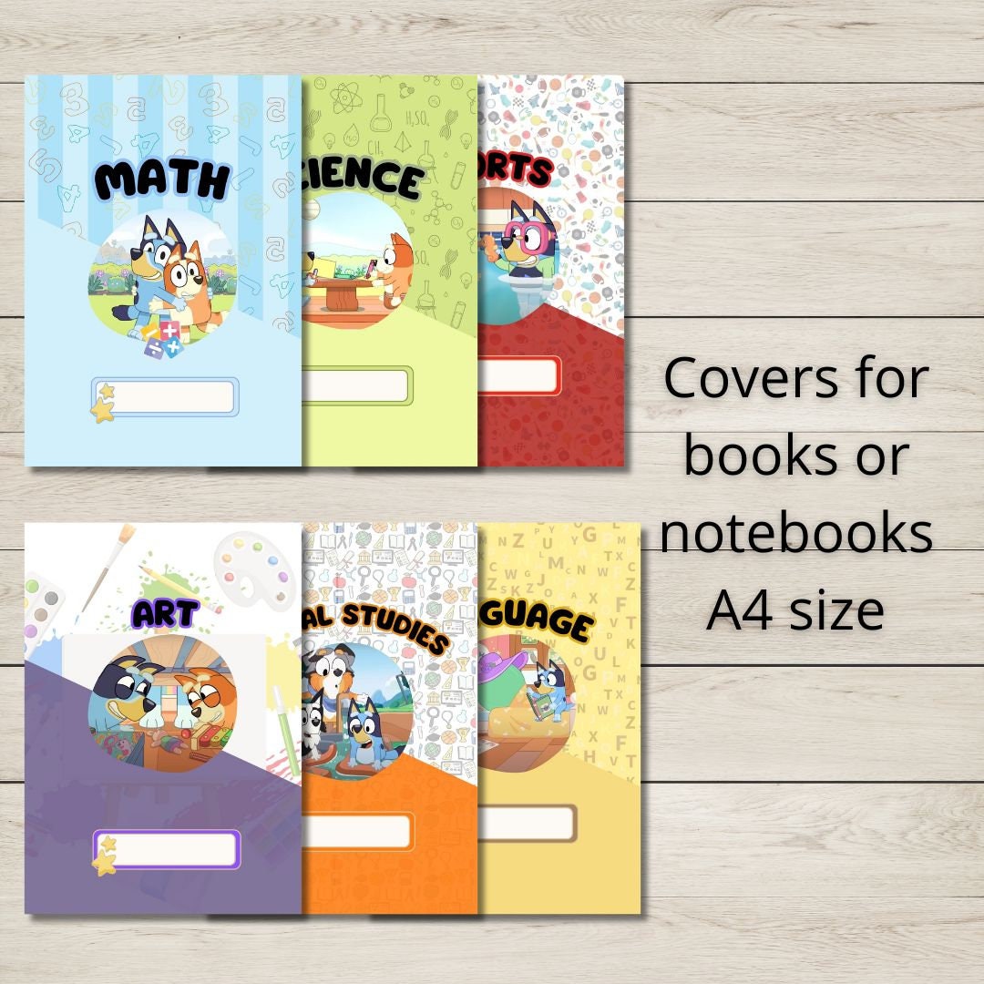 Bluey Class Set: Planner With Class Schedule, Covers for Notebooks With ...
