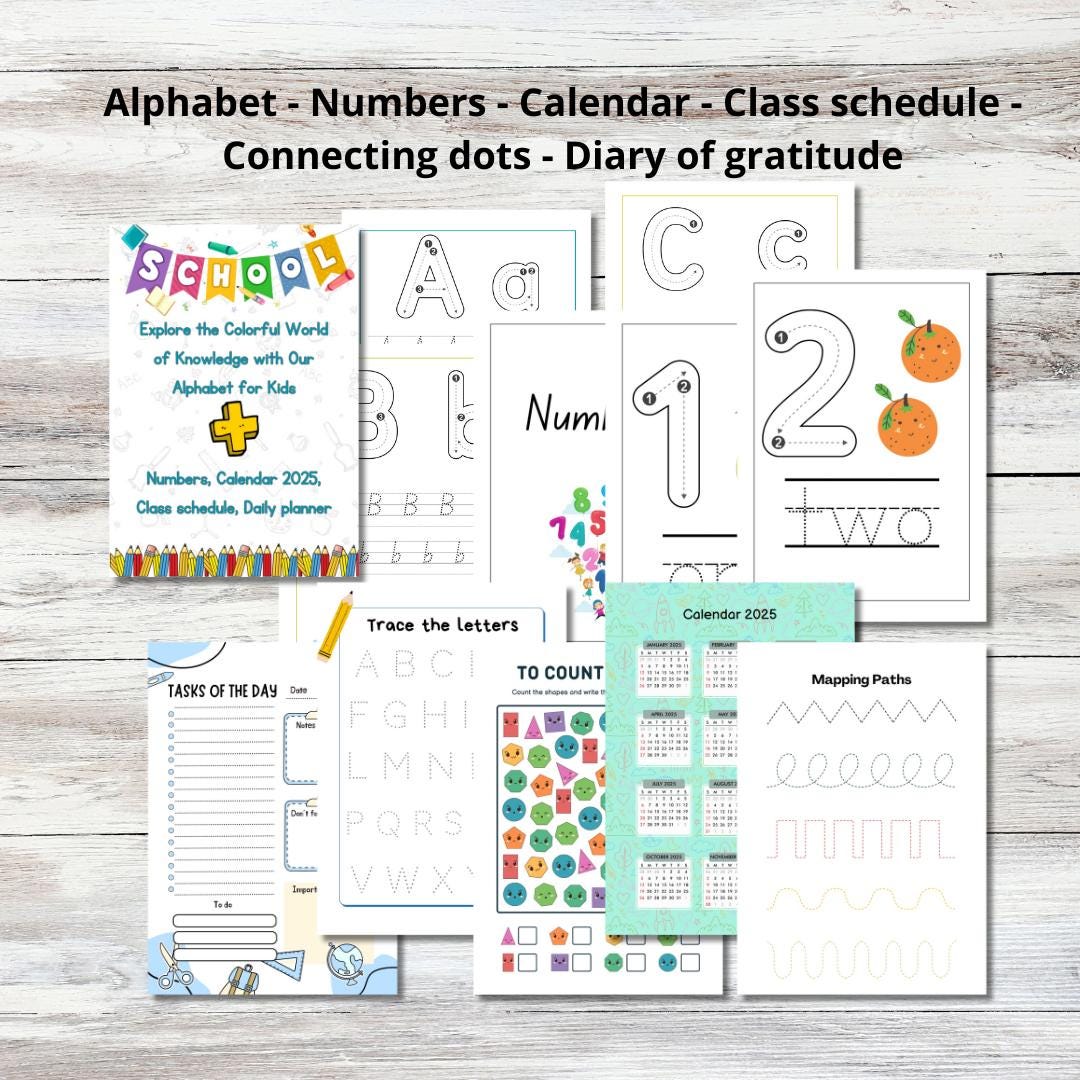 Alphabet, Calendar 2025, Numbers, Children Learning, Class Schedule ...