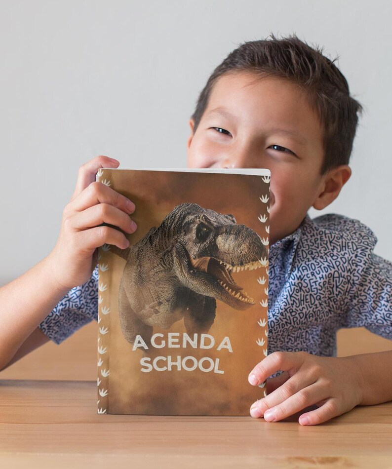 Agenda Dinosaur-themed School Perpetual| Calendar, Class Schedule ...