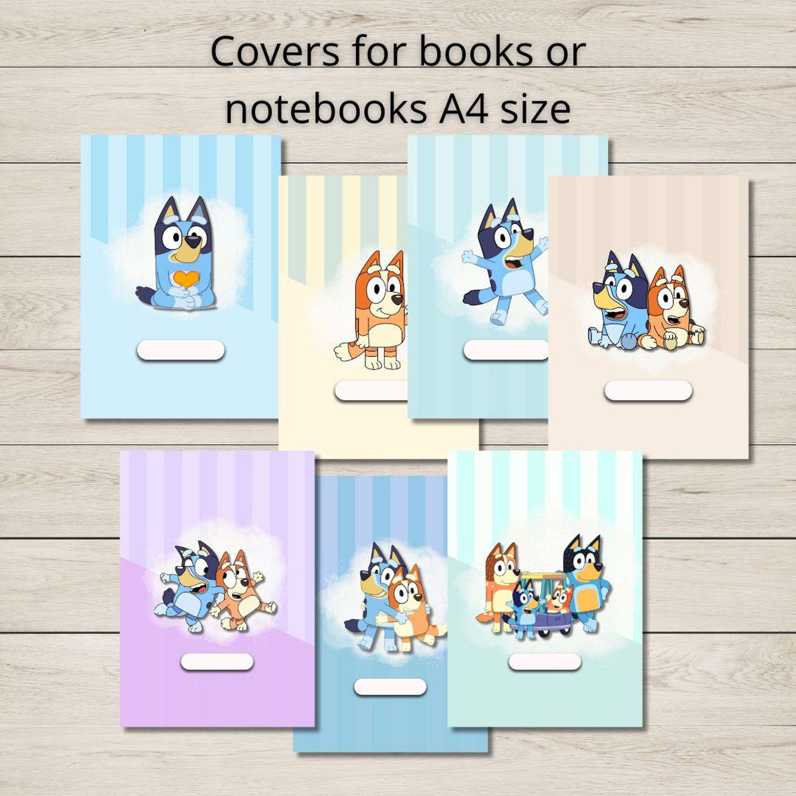 Bluey Class Set: Planner With Class Schedule, Covers for Notebooks 14 ...