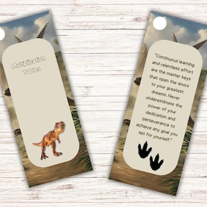 Multiplication Tables for Printing of Dinosaurs - School - Gift for ...