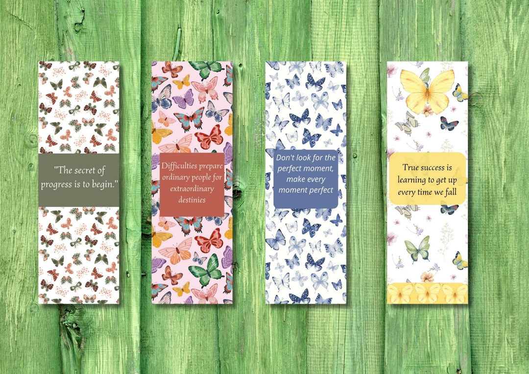 Butterfly Romance Reader Bookmarks Digital Printable Bookmarks ...