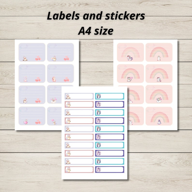 Unicorns Class Set: Planner With Class Schedule, Covers for Notebooks ...