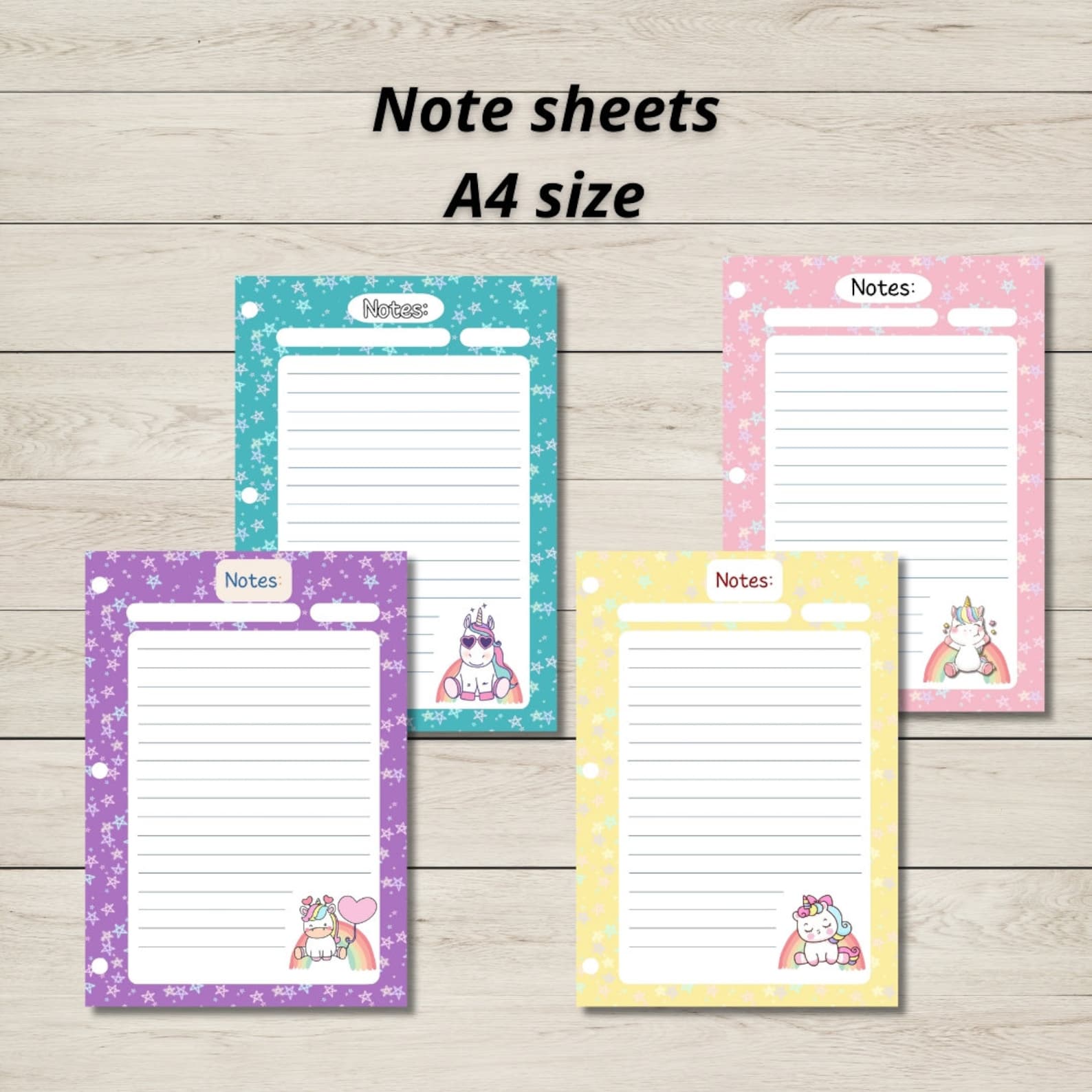 Unicorns Class Set: Planner With Class Schedule, Covers for Notebooks ...