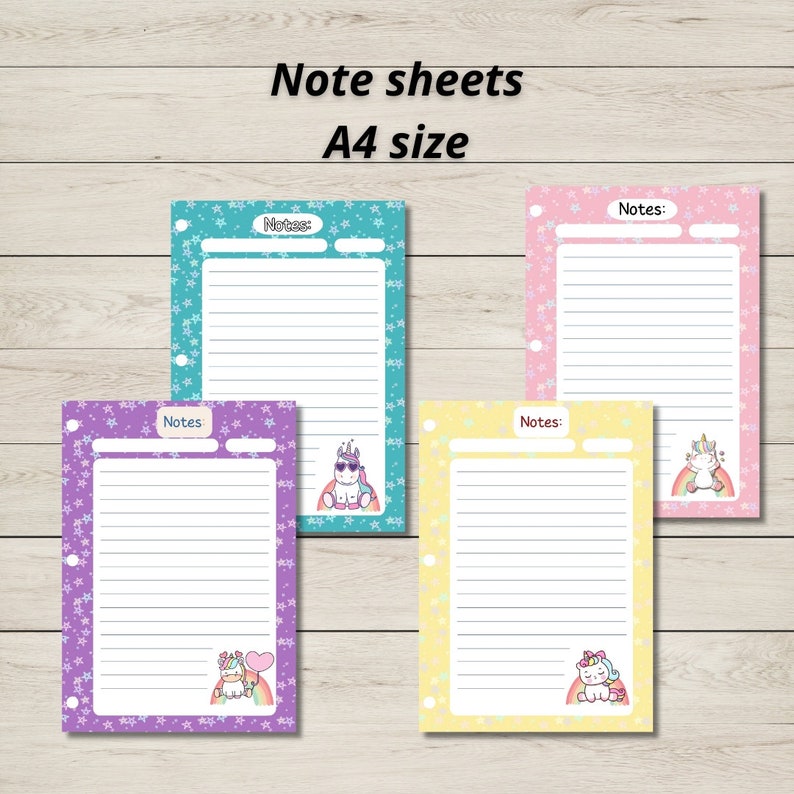 Unicorns Class Set: Planner With Class Schedule, Covers for Notebooks ...