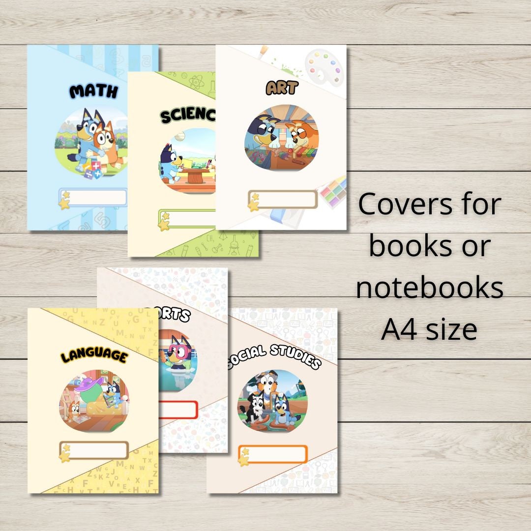 Bluey Class Set: Planner With Class Schedule, Covers for Notebooks With ...