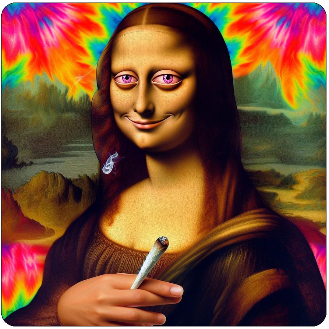 Mona Lisa Stoned Sublimation PNG File Instant Digital Download - Etsy