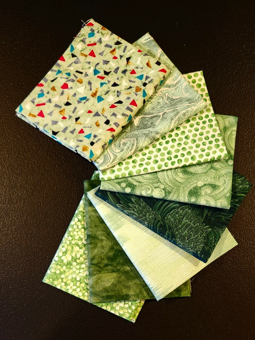 Fabric, Set of 8 Yellow-green Fat Quarters (2 Yards) Some From Joann ...