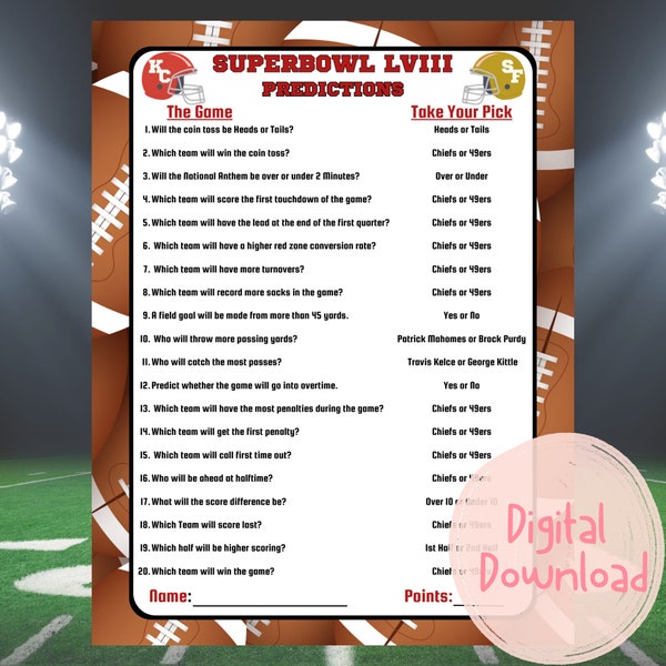 Super Bowl Party - Etsy