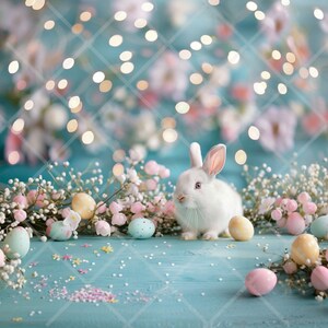 Easter Digital Backdrop Bundle of 2, Bunny Backdrop, Easter Photography Backdrop, Kids Easter ...
