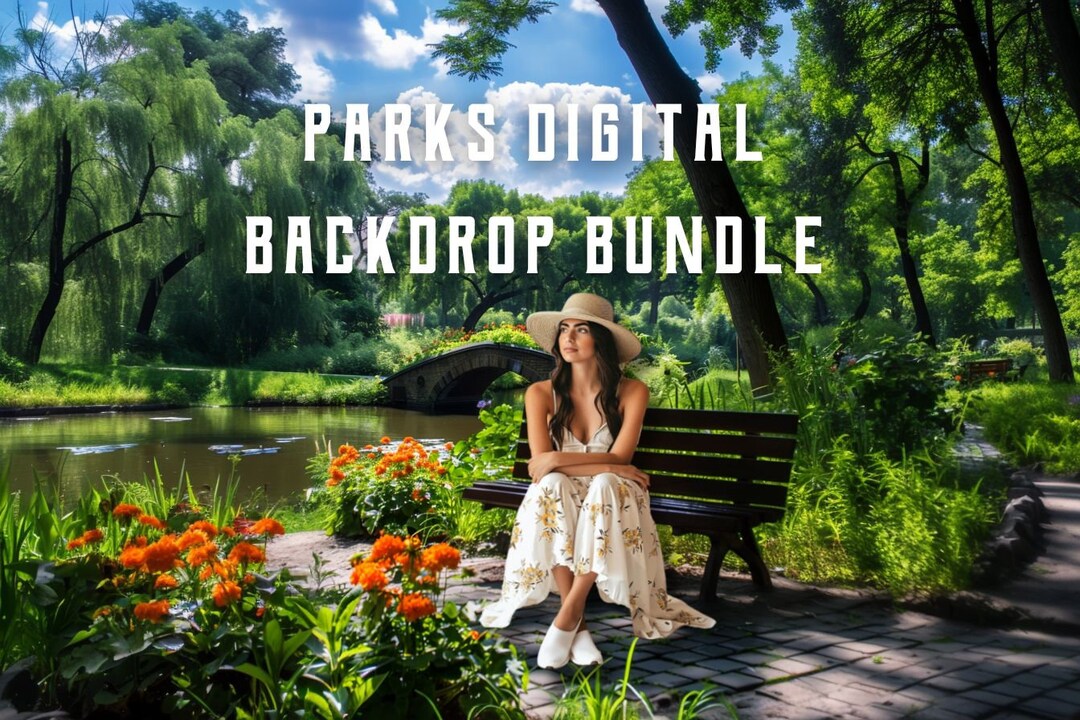 Parks Photography Digital Backdrop Bundle: Outdoor Portrait Backgrounds ...