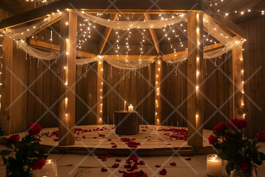 Gazebo Digital Backdrop, Lights Backdrop, Maternity Backdrop, Portrait ...