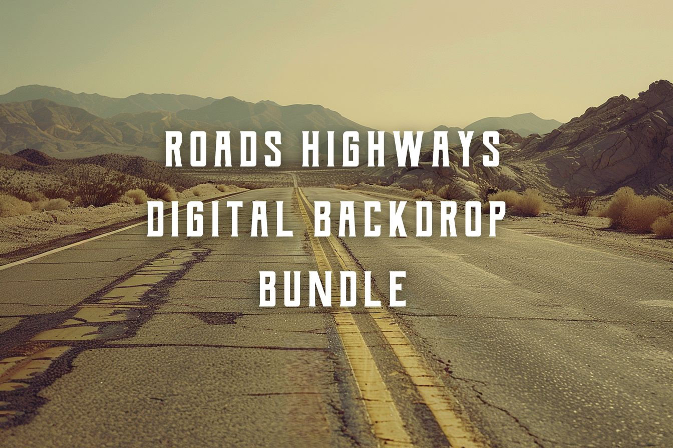 Roads Highways Digital Backdrop Bundle, Photography Backdrop, City ...