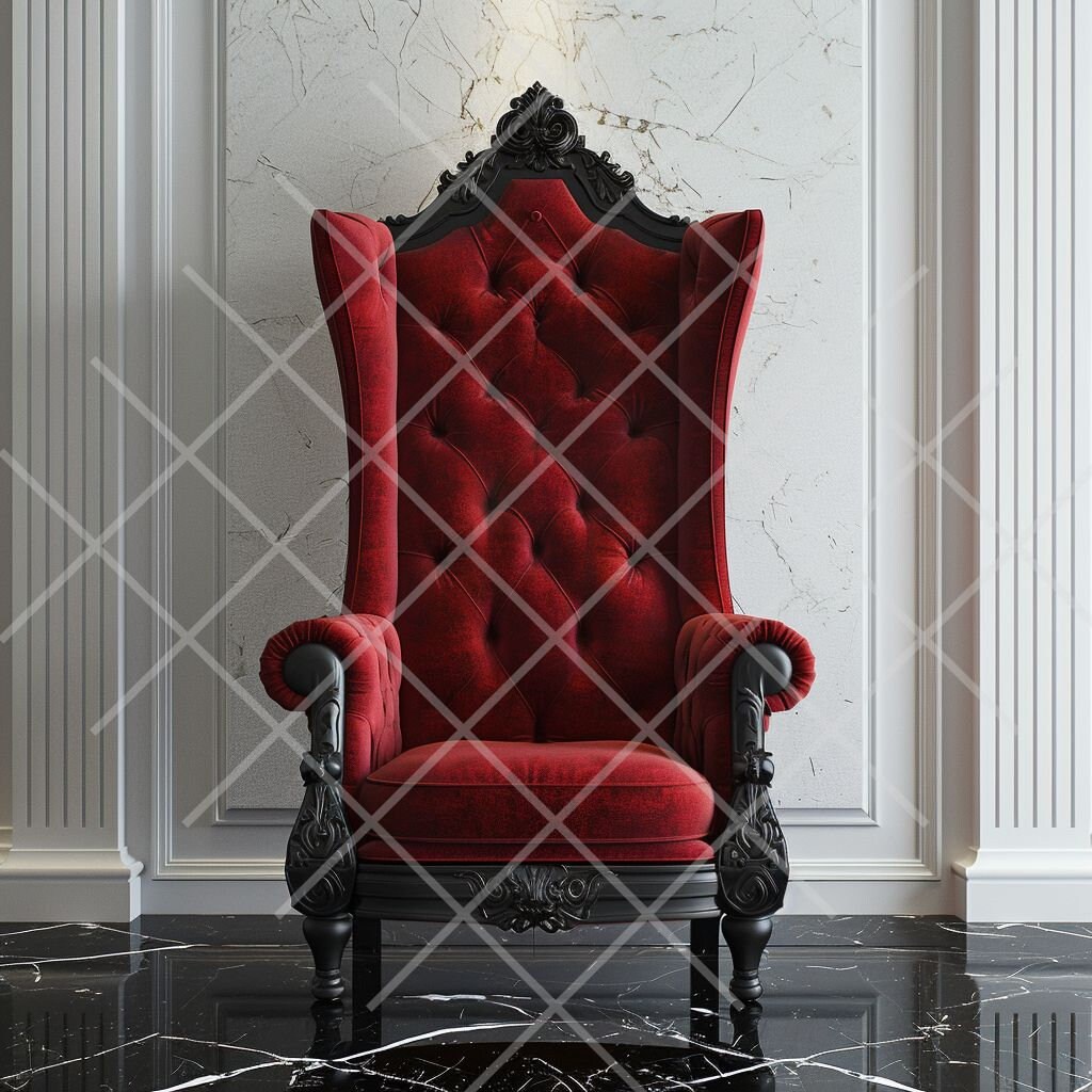 Red Chair Digital Backdrop Bundle, Photography Backdrops, Backdrop With ...