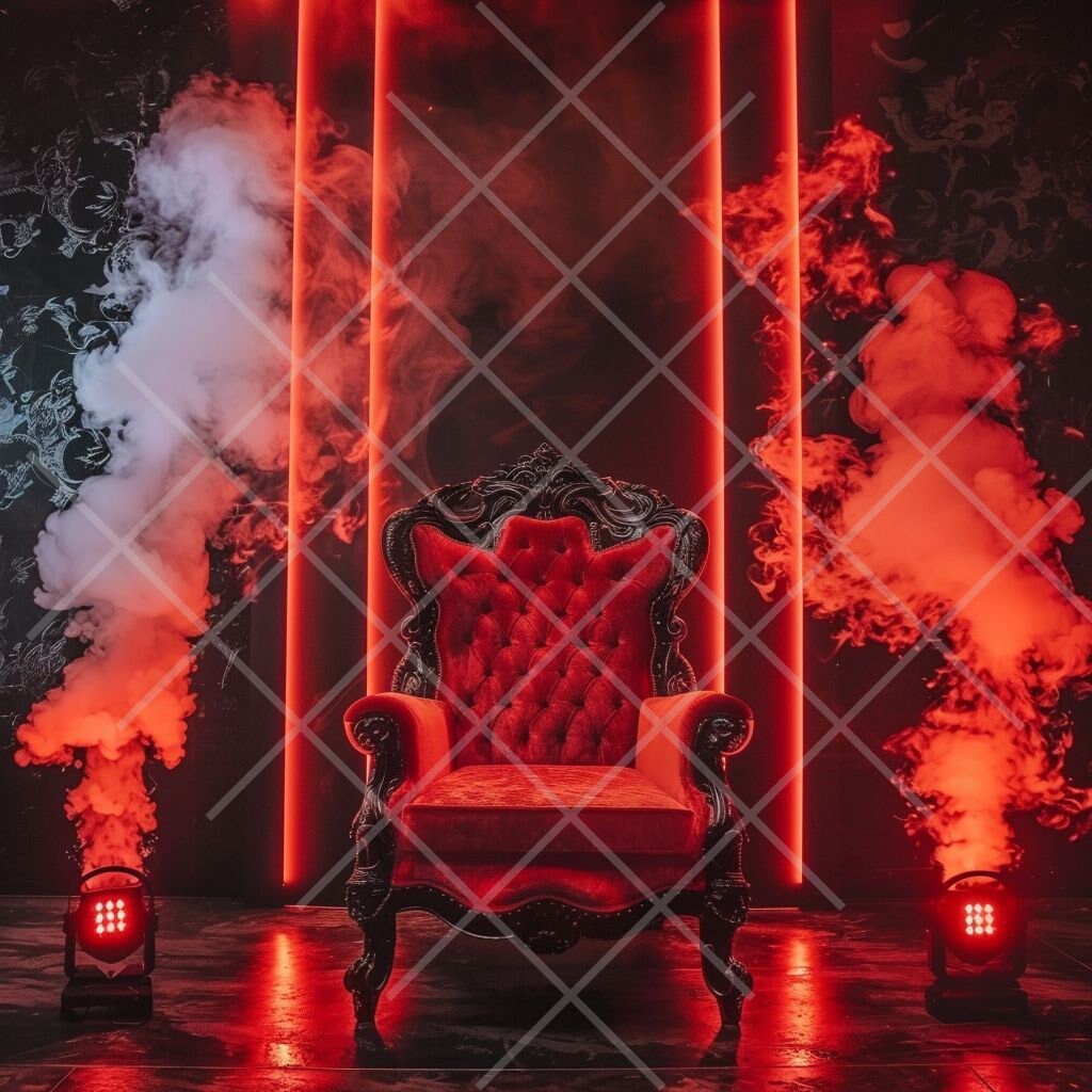 Red Chair Digital Backdrop Bundle, Photography Backdrops, Backdrop With ...