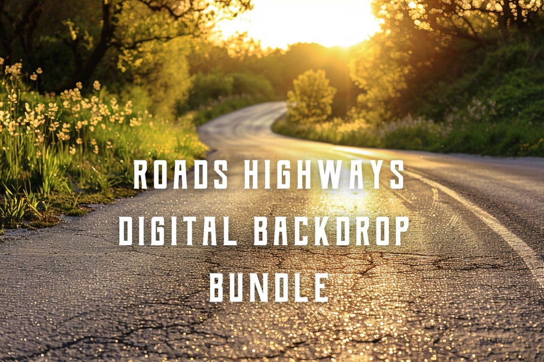 Roads & Highways Photography Digital Backdrop Bundle (PNG) - Etsy