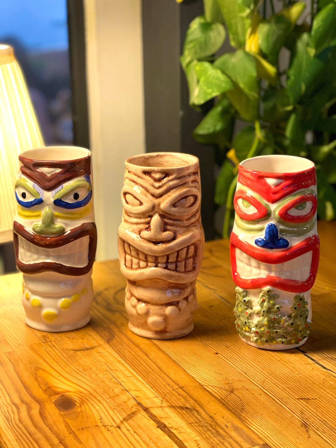 Tiki Mug Christmas Tiki Mug Handmade Ceramic Tiki Mug Tiki - Etsy
