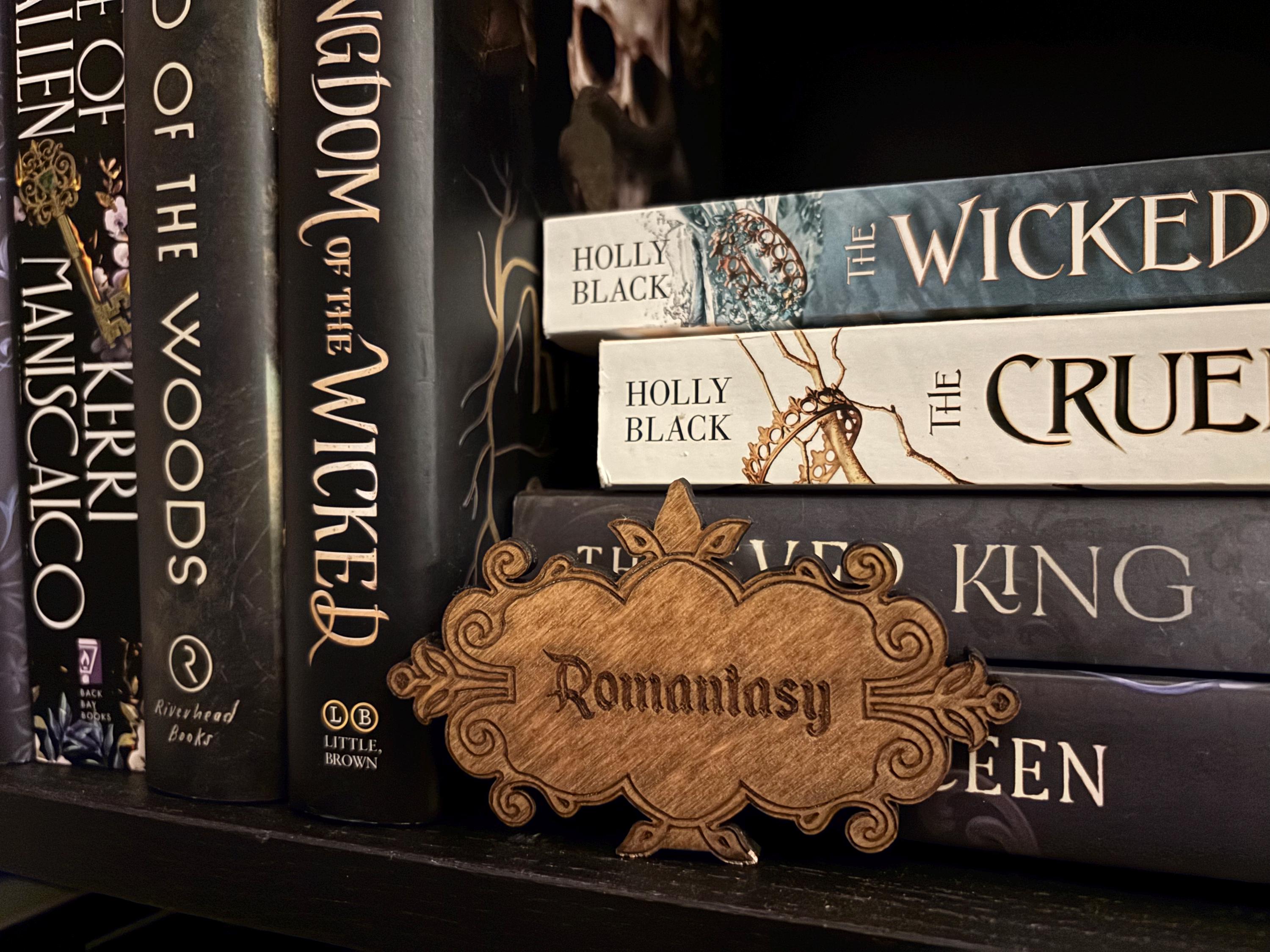 Book Genre Shelf Signs - Pack of 10 Standing Wooden Signs for Home ...