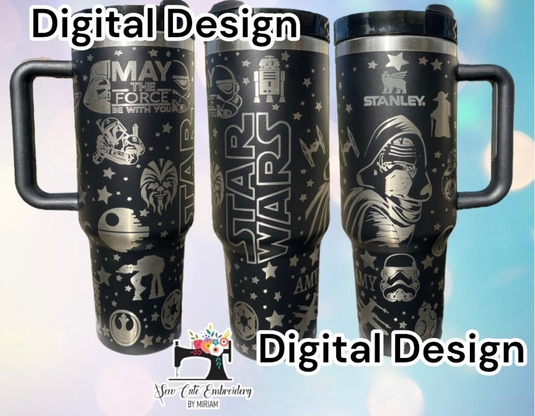 Star Wars 40oz Laser Engrave Tumbler Svg *digital File* Kylo *wrap for ...