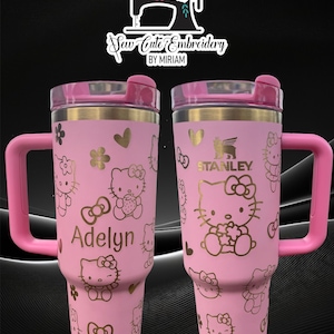 Hello Kitty Laser Engraved Cup *rainbow * Gold* Copper Top* Like ...
