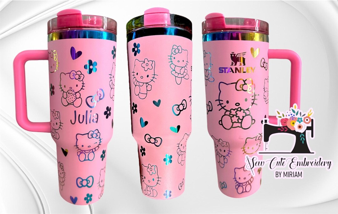 Hello Kitty Laser Engraved Cup *rainbow * Gold* Copper Top* Like ...
