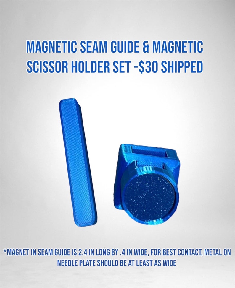 Duo Set Magnetic Scissor Holder/ Magnetic Seam Guide for Sewing ...